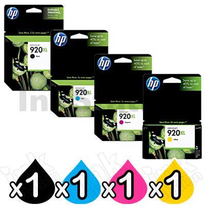HP 4 Pack 920XL Genuine High Yield Inkjet Cartridges CD972AA-CD975AA ...