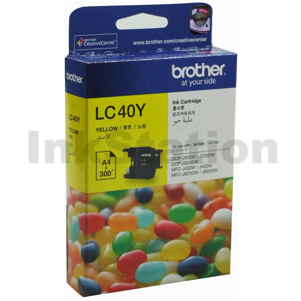 Brother 4 Pack Genuine LC-40 Ink Combo [BK+C+M+Y] - Ink Cartridges ...