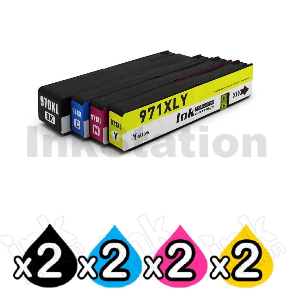 HP 4 Pack 970XL + 971XL Compatible High Yield Inkjet Cartridges CN625AA ...