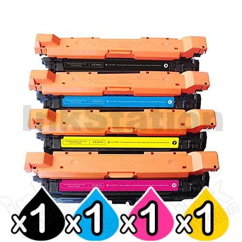 HP 4 Pack CE260A-CE263A (647A/648A) Compatible Toner Cartridges [1BK,1C ...