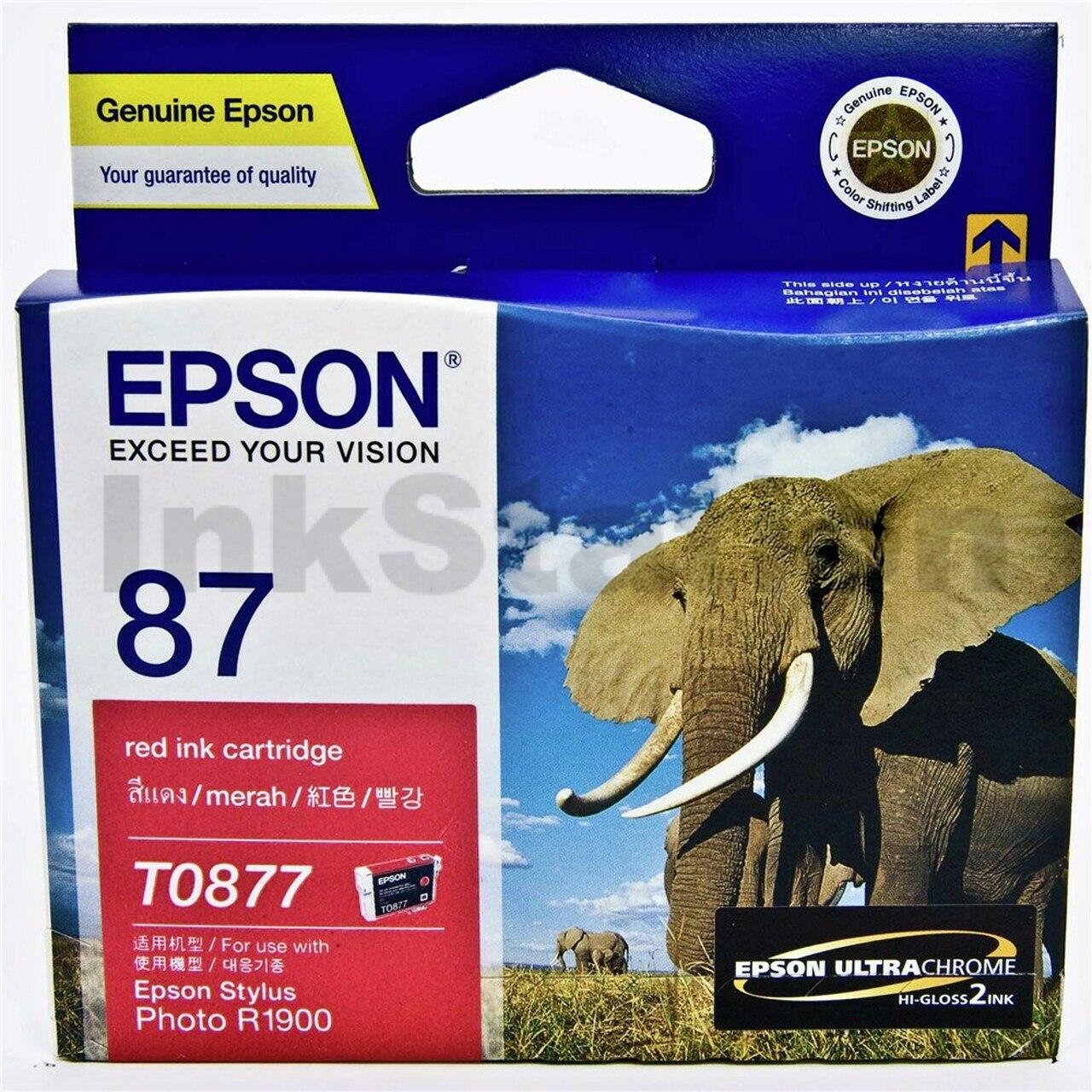 Epson 87 T0877 Red Genuine Ink Cartridge - 915 pages [C13T087790] - Ink ...
