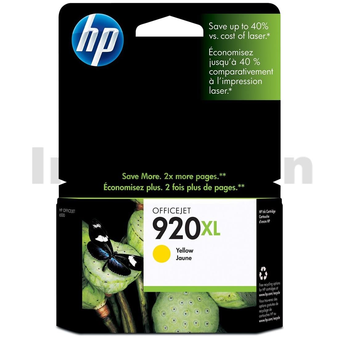 HP 920XL Genuine Yellow High Yield Inkjet Cartridge CD974AA - Ink ...