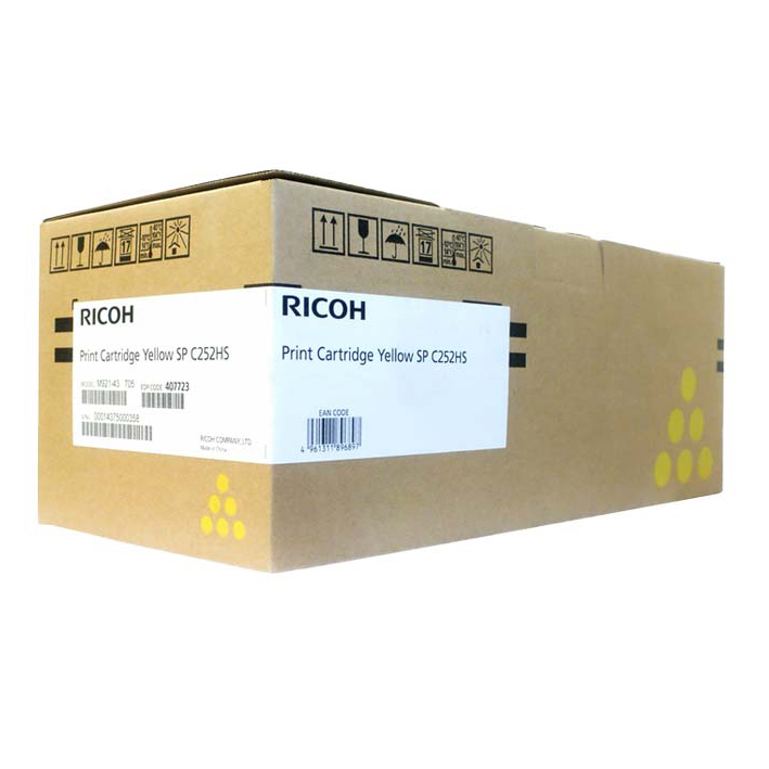 Ricoh SP C252DN / SP C252SF / SP C262SFNW Genuine Yellow Toner Cartridge [407723] - 6,000 pages ...