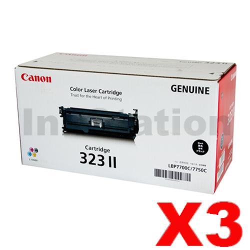 Canon 3 x Genuine Black High Yield Toner Cartridge (CART-323BKII ...