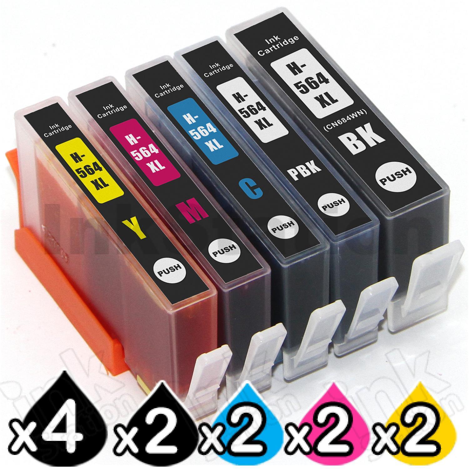 HP 12 Pack 564XL Compatible Inkjet Cartridges CN684WA+CB322WA-CB325WA ...
