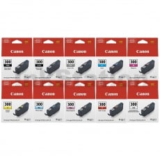 Canon 10 Pack Compatible PFI-300 Ink Cartridges Combo [1PBK,1MBK,1C,1M ...