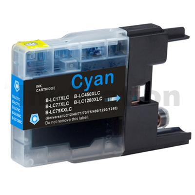 Brother Compatible LC73/LC77XLC Cyan High Yield Ink Cartridge - 1,200 ...