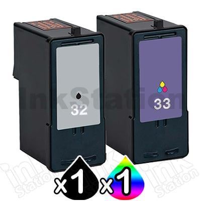Lexmark No.32 & 33 Compatible Twinpack (18C0032 & 18C0033) [1BK,1CL ...