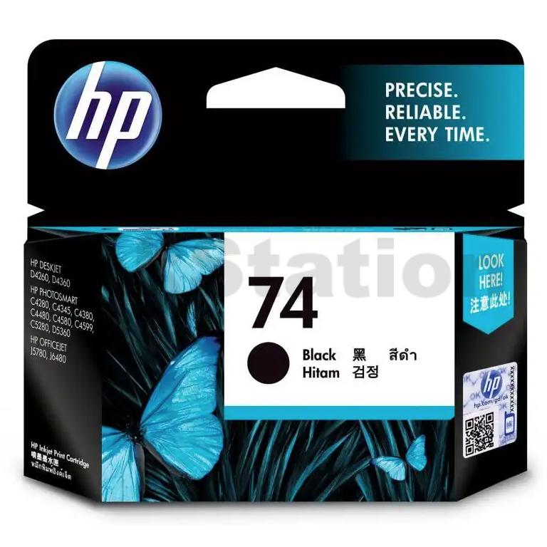 HP 74 Genuine Black Inkjet Cartridge CB335WA - 220 Pages - Ink ...