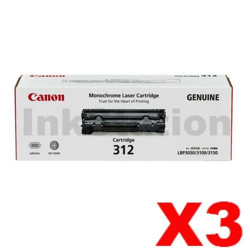 Canon 3 x CART-312 Black Genuine Toner Cartridge 1,500 Pages - Toner ...