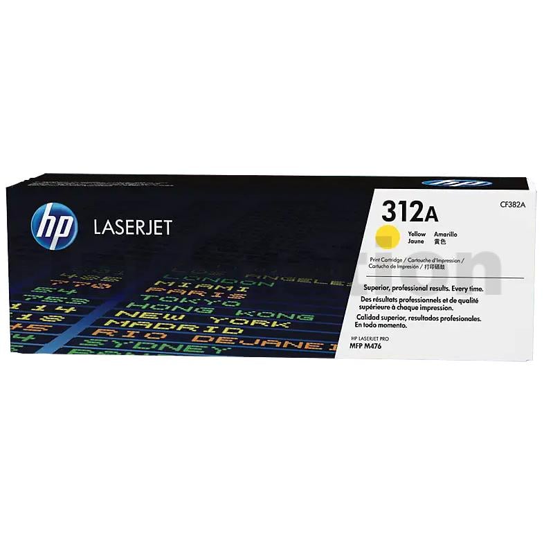 HP CF382A (312A) Genuine Yellow High Yield Toner Cartridge - 2,700 ...