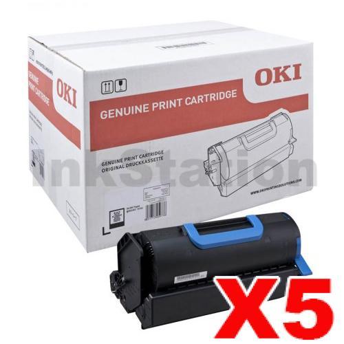 OKI 5 x Genuine B721 B731 MB760 MB770 Black Toner Cartridge - 25,000 ...