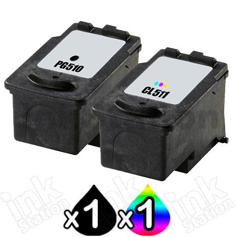 Canon 2 Pack PG-510 & CL-511 Compatible Value Pack [1BK,1C] - Ink ...
