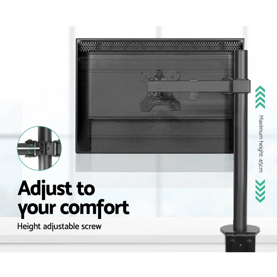 Monitor Desk Mount Bracket Full Motion Adjustable Single Arm for ...