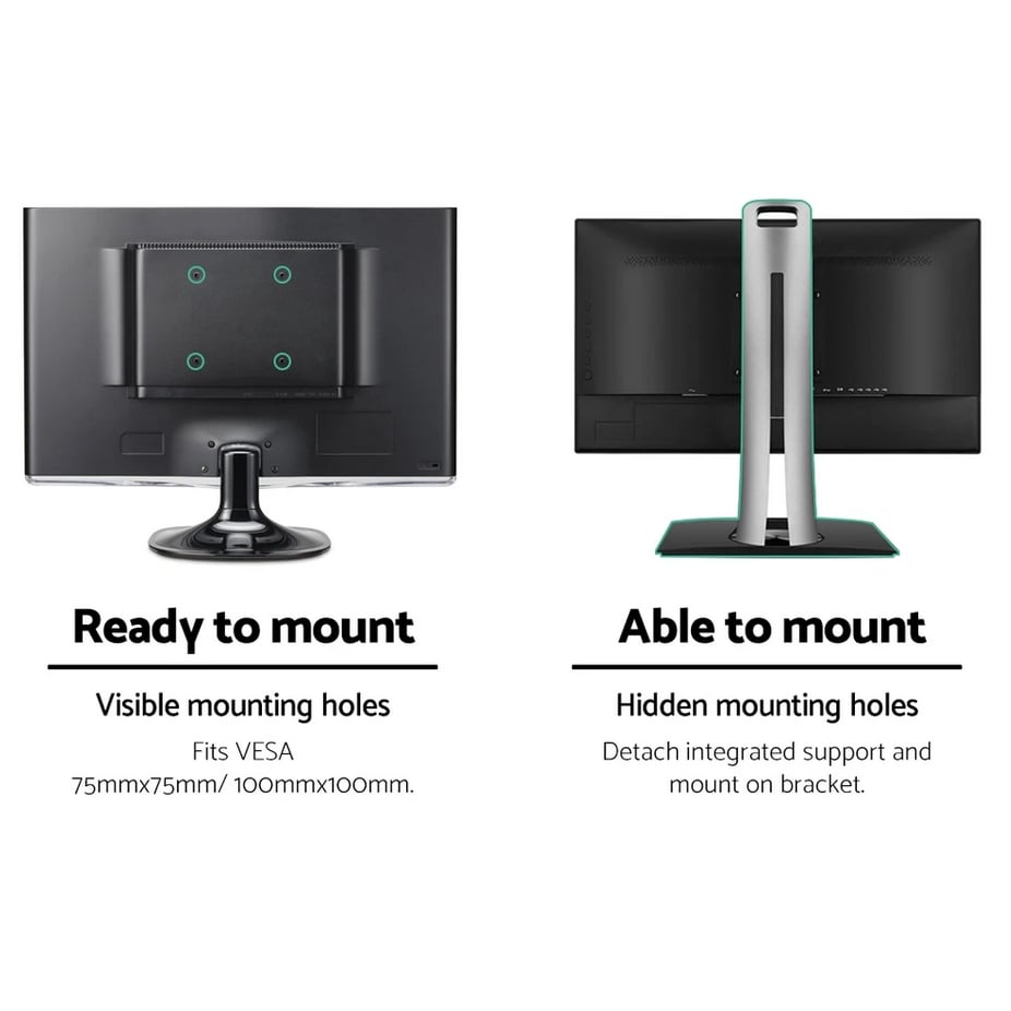 Dual Screen Monitor Holder Freestanding Desk Stand for HD LED Screens ...