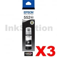 Epson 6-Pack Genuine T552 Claria EcoTank Ink Bottle Combo [1BK,1PBK,1C ...