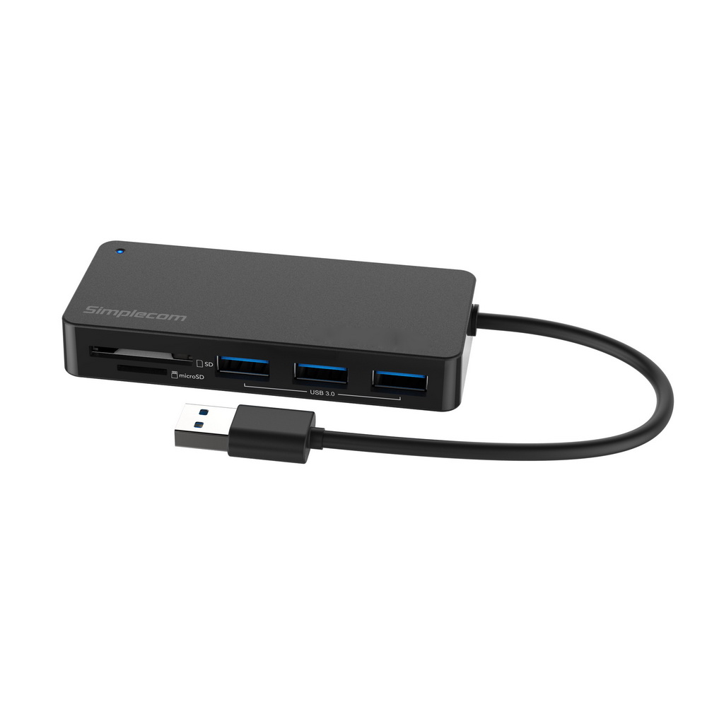 3 Port USB 3.0 Hub with Dual Slot SD MicroSD Card Reader CH368 - Ink ...