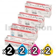OKI 4 Pack Compatible C650 C650dn Toner Cartridge Combo YA8001-1088G036 ...