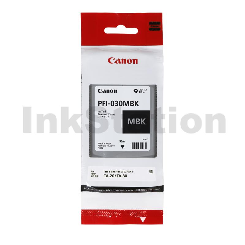 Canon Genuine PFI-030MBK Matte Black Ink Tank 55ml - Ink Cartridges - Ink Station