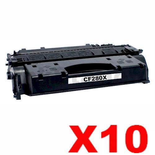 HP 10 x CF280X (80X) Compatible Black Toner Cartridge - 6,900 Pages ...
