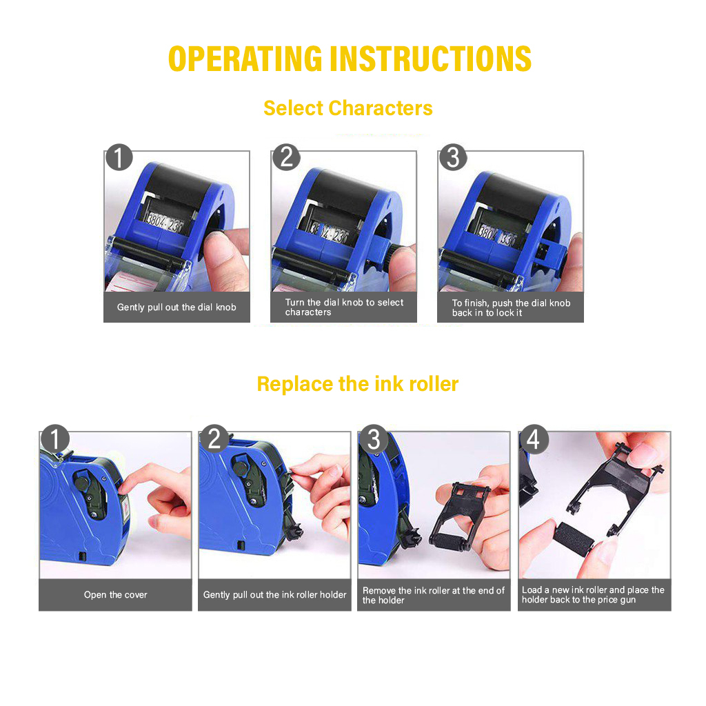 Label Gun ASIBT MX5500 EOS Blue Pricing Gun Kit With Labels & India ...