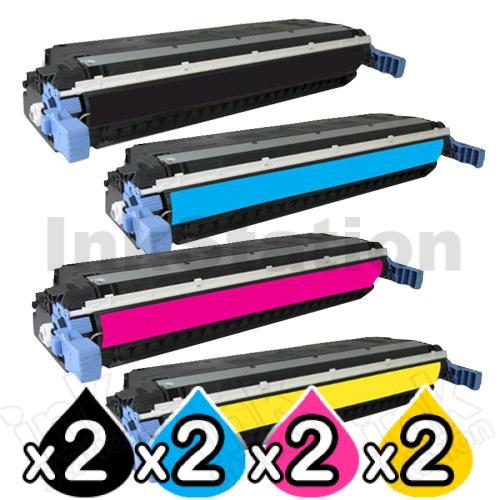 HP 2 sets of 4 Pack C9730A-C9733A (645A) Compatible Toner Cartridges ...