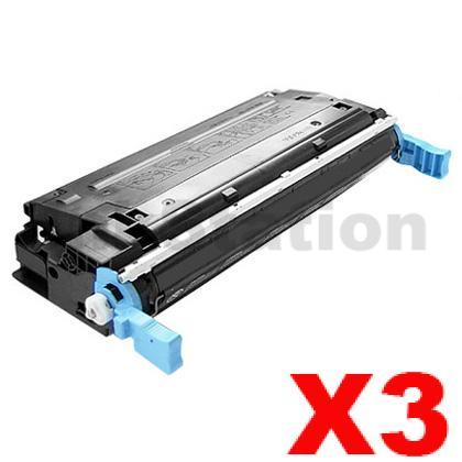 HP 3 x Q5950A (643A) Compatible Black Toner Cartridge - 11,000 Pages ...