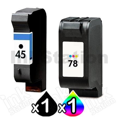 HP 1 x 45 Compatible Black Inkjet Cartridge 51645AA - Ink Cartridges ...