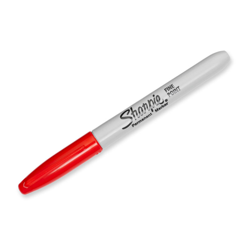 12 x Sharpie Permanent Marker 1.0MM Fine Point - Red - InkStation