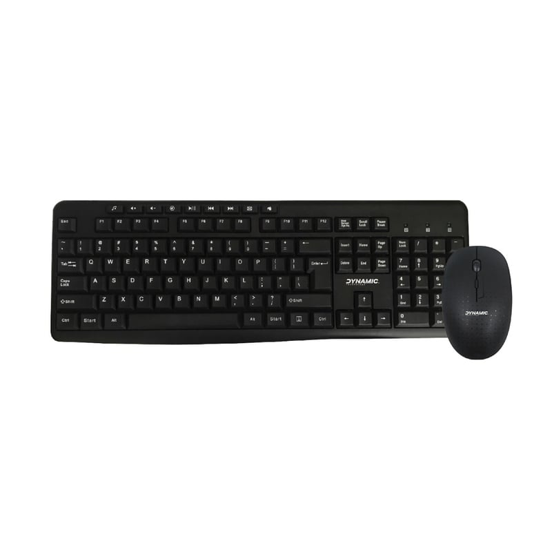 Wireless Keyboard & Mouse Combo 2.4G Black - InkStation
