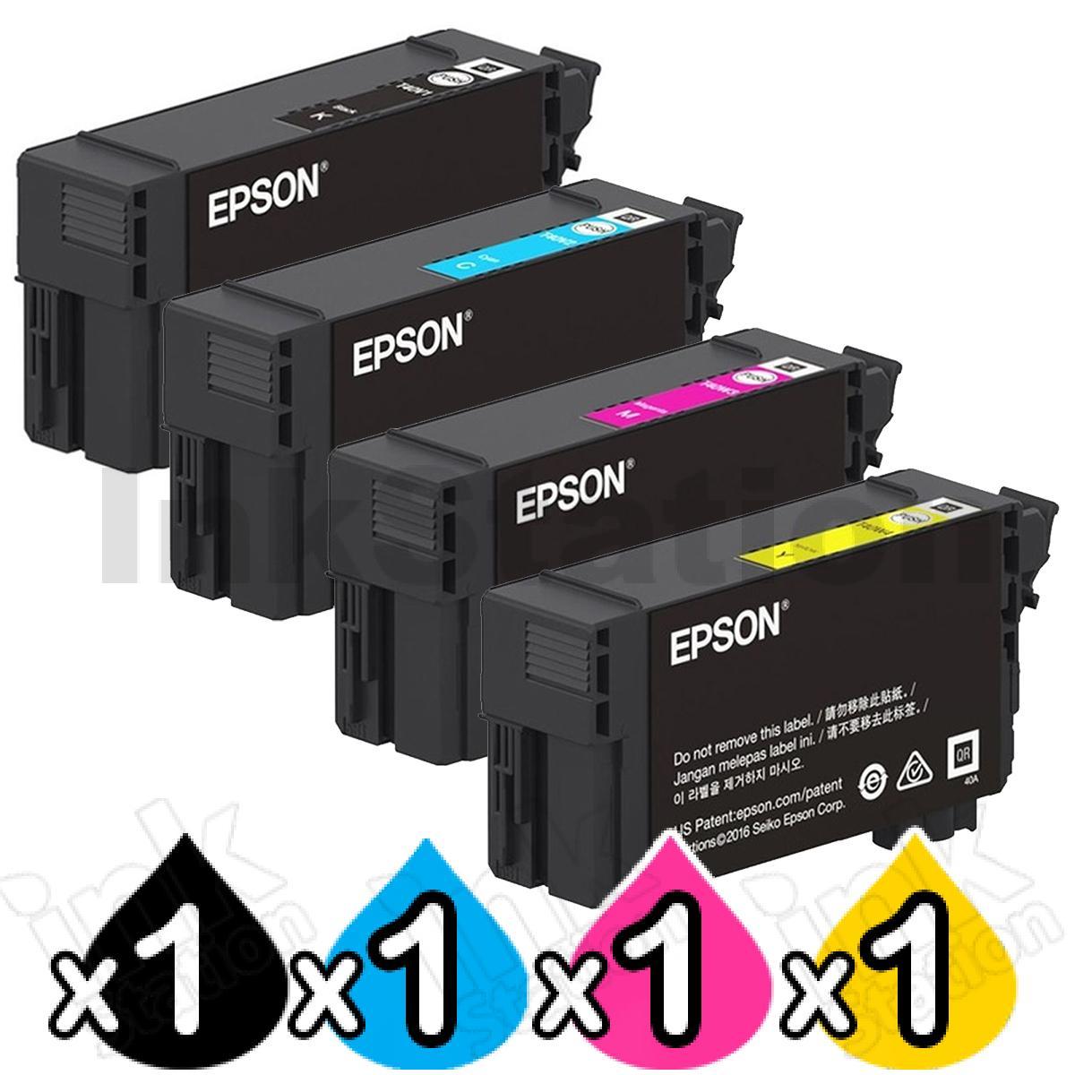 Epson 4 Pack UltraChrome XD2 Genuine 80ML Black & 50ML Colour Ink ...