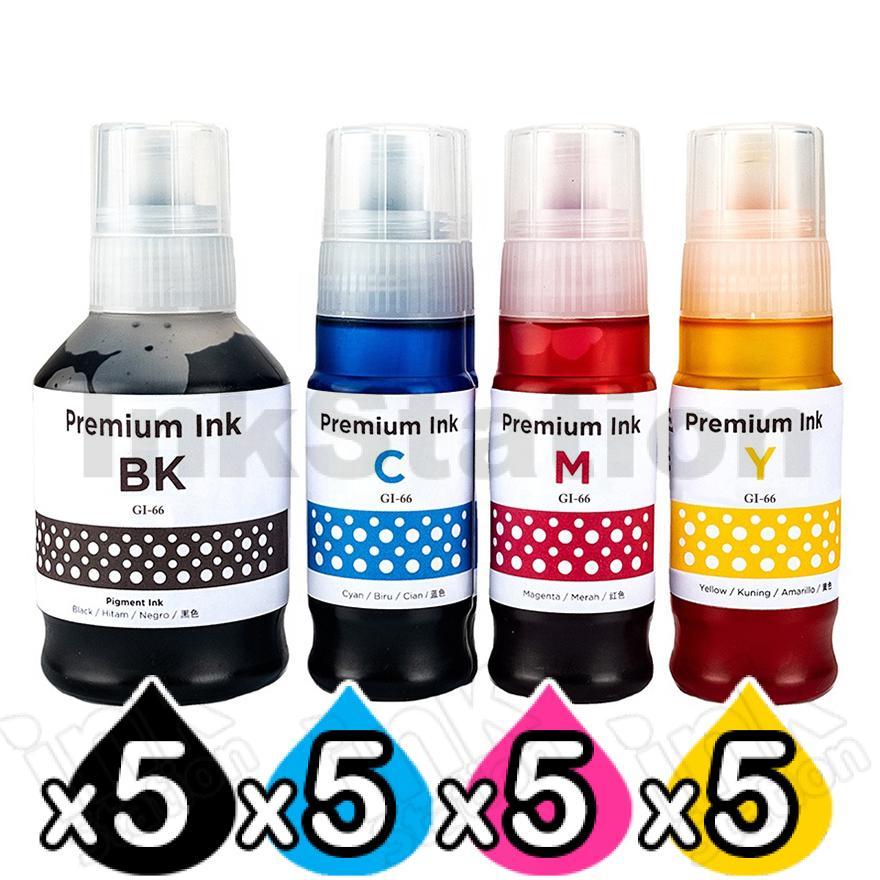 Canon 4-Pack Genuine GI-66 Ink Bottle Combo [1BK,1C,1M,1Y] - Ink ...