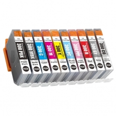 Canon 10 Pack Genuine PFI-300 Ink Cartridges Combo [1PBK,1MBK,1C,1M,1Y,1GY,1PC,1PM,1R,1CO] - Ink ...