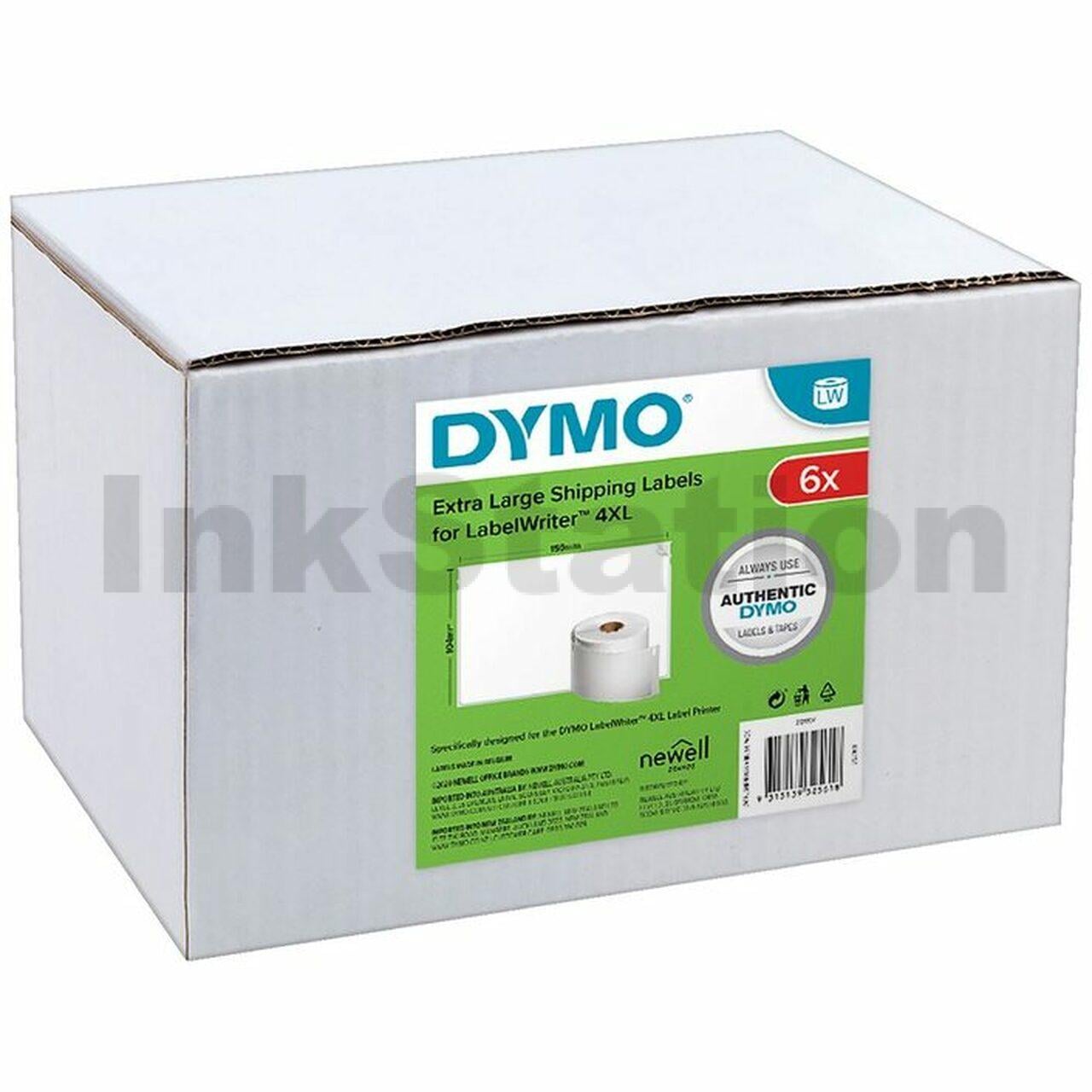 Dymo 6 Rolls SD0904980 Genuine White Label Roll 104mm x 159mm - 220 ...