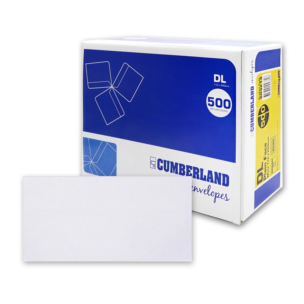 500PCS Self Seal DL Envelopes Plain Face 110 X 220mm Secretive White ...