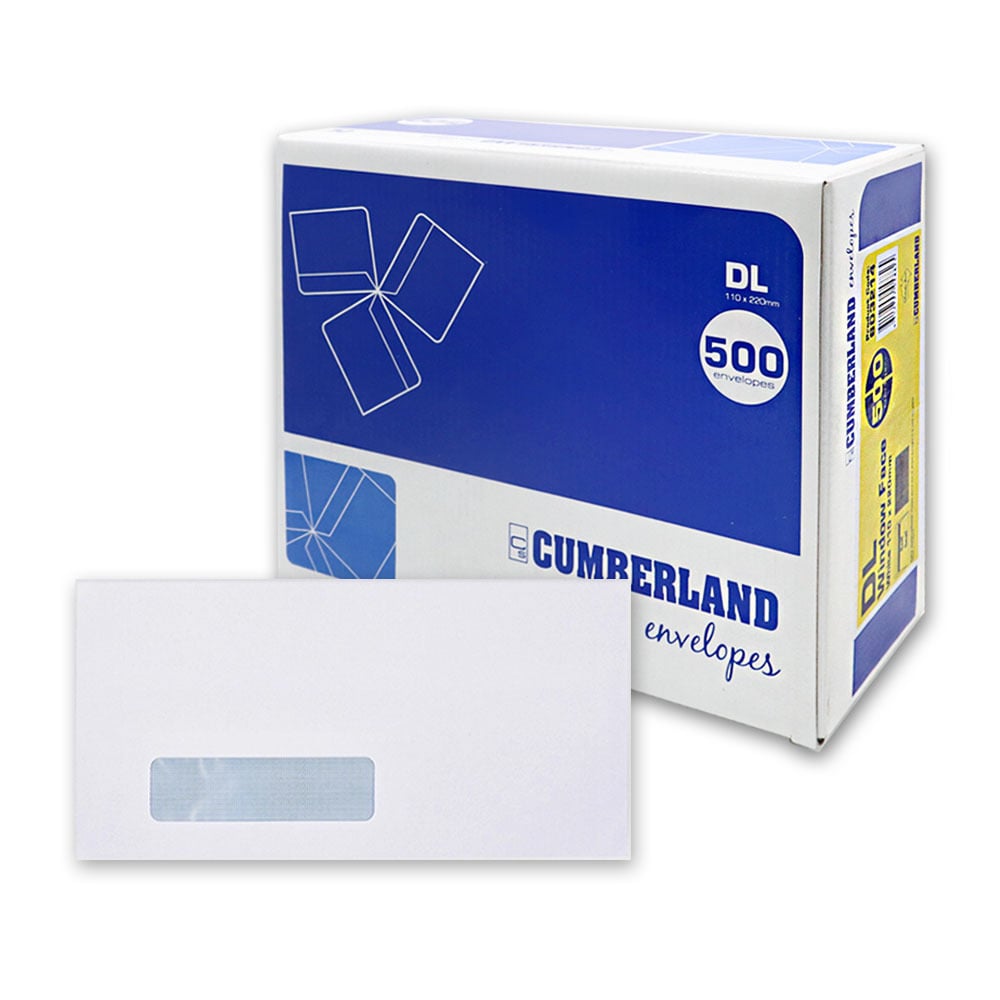 500PCS Self Seal DL Envelopes Window Face 110 X 220mm Secretive White ...