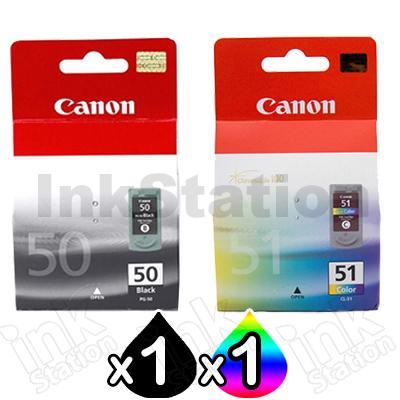 Canon 2 Pack PG-50 CL-51 Genuine Inkjets [1BK,1C] - Ink Cartridges ...