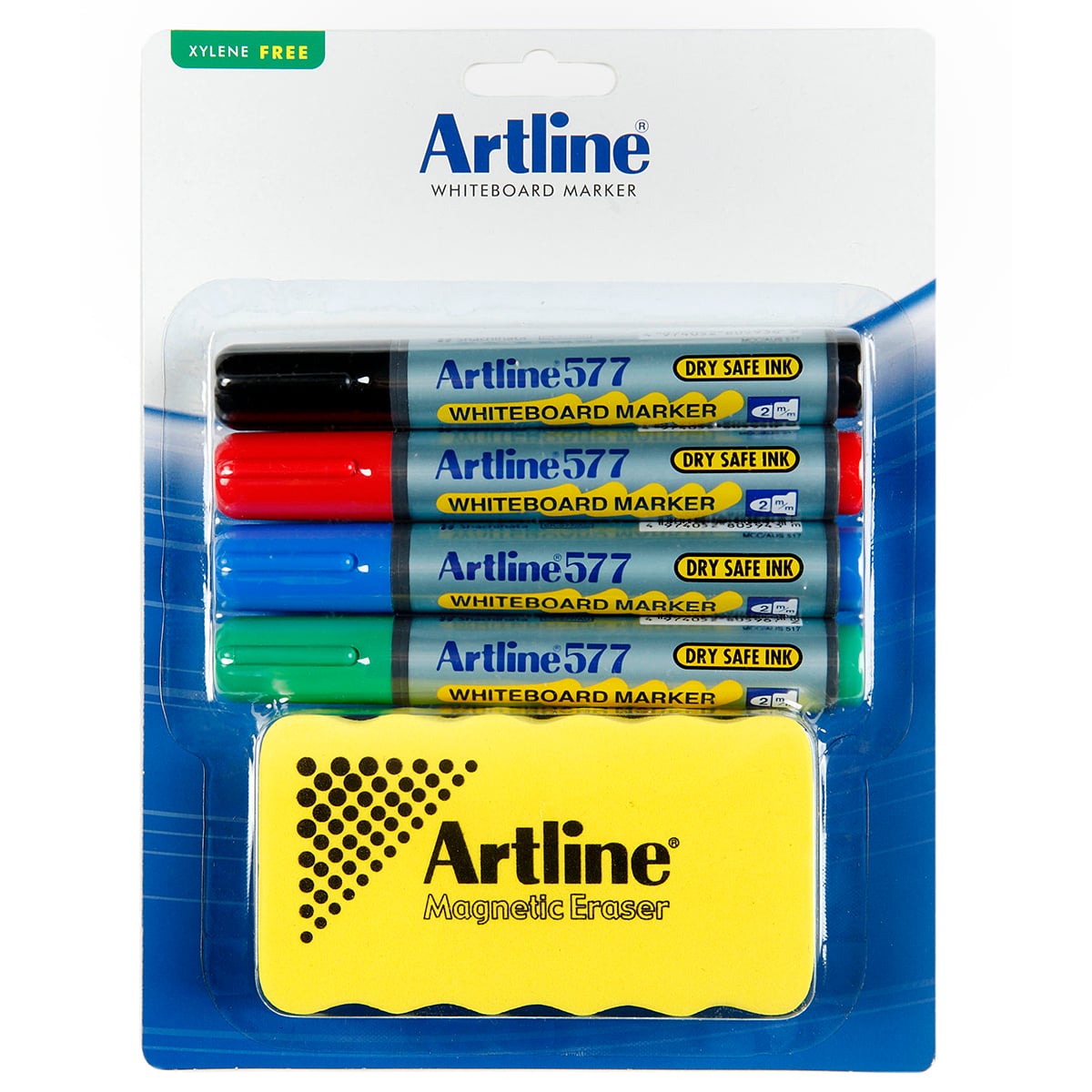 Artline 577 Whiteboard Marker Assorted 4 Pack With Hard Case - InkStation