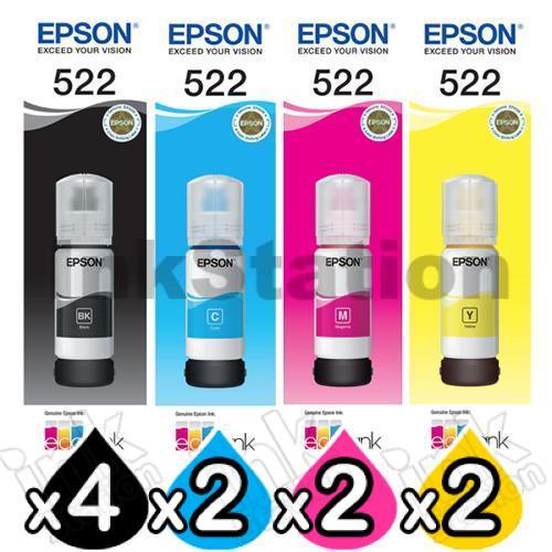 Epson 4-Pack Genuine T522 EcoTank Ink Bottle [BK+C+M+Y] - Ink ...