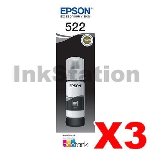 Epson 5-Pack Compatible T522 EcoTank Ink Bottle [2BK+1C+1M+1Y] - Ink ...