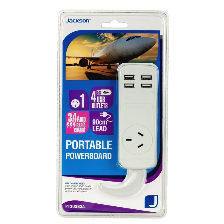 Jackson 1RU 6 Outlet 19 inch Rack Mounted Surge Protected Powerboard ...