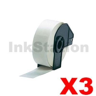 Brother 3 x Compatible DK-11201 Black Text on White 29mm x 90mm Die-Cut ...