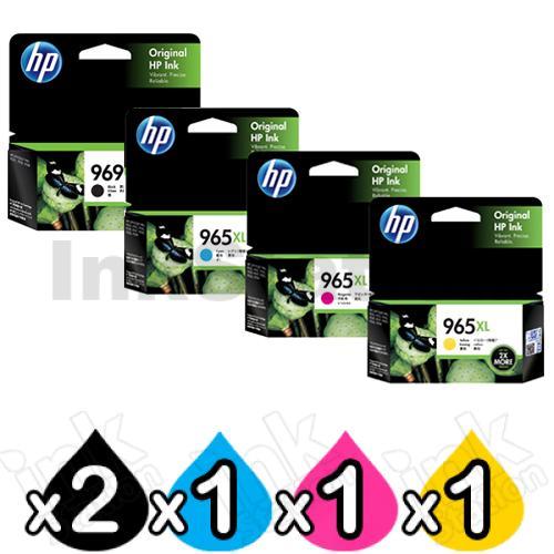 HP 5 Pack 969XL BK & 965XL CMY Genuine High Yield Inkjet Cartridge ...