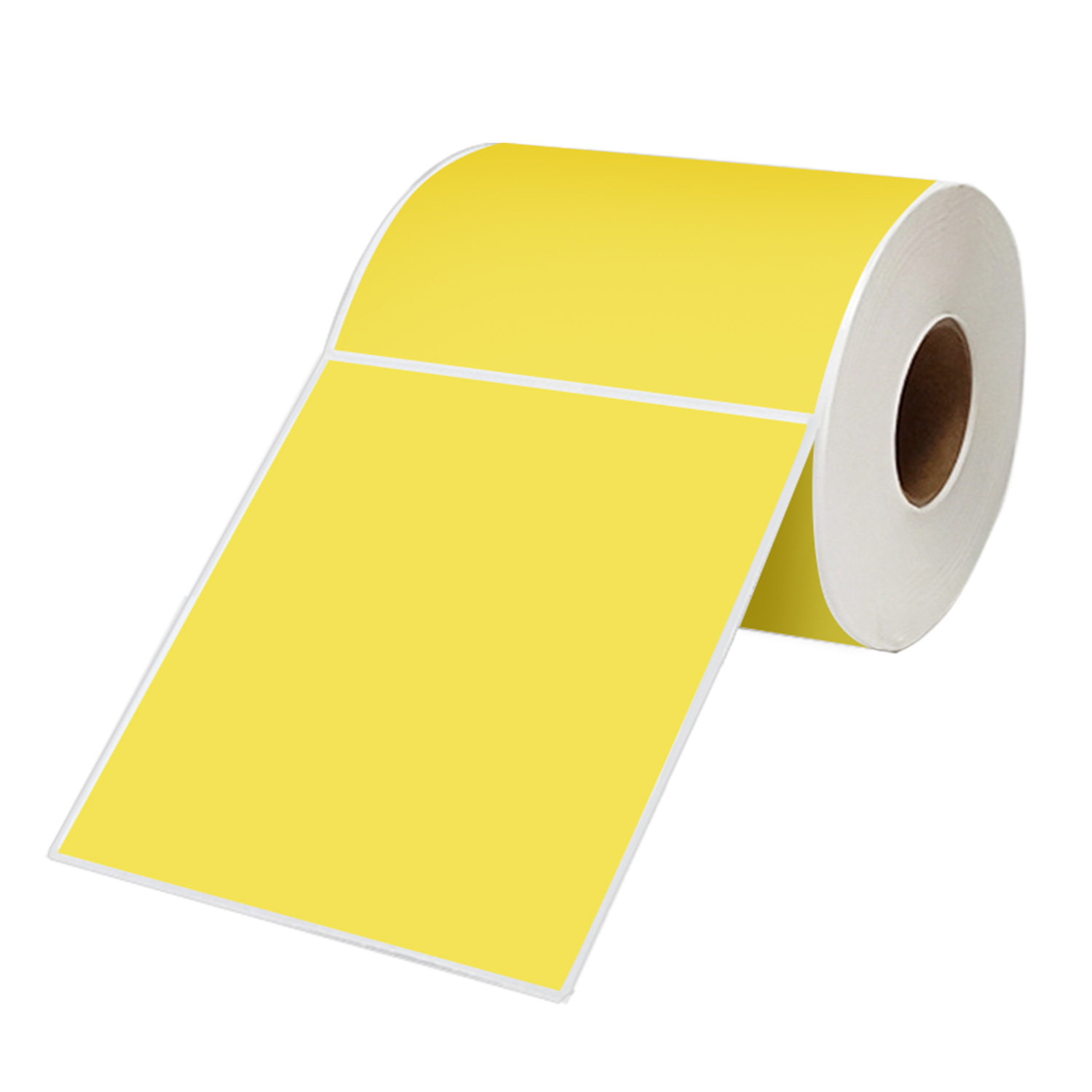 Perforated Direct Thermal Labels Yellow 100mm X 150mm - 350 Labels per ...