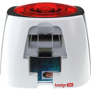 Evolis Badgy 100 Colour Plastic ID Card Printer Starter Package - InkStation