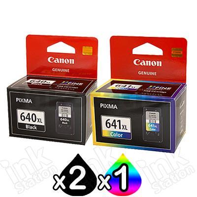 Canon 3-Pack PG-640XL, CL-641XL Genuine High Yield Ink Cartridge ...