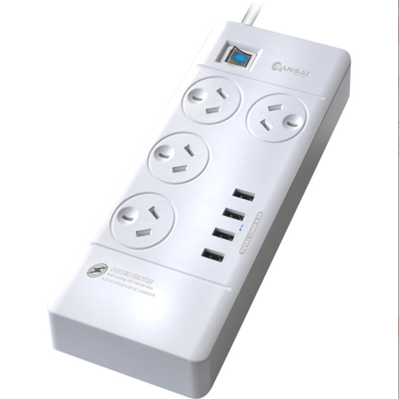 Sansai 8 Outlet Surge Protected Power Board with 4x USB-A Charging ...