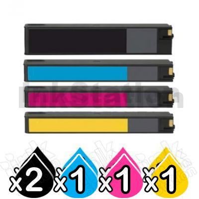 HP 5 Pack 975X Compatible High Yield Inkjet Combo L0S00AA - L0S09AA ...