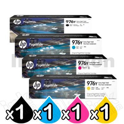 HP 4 Pack 976Y Genuine Inkjet Cartridge Combo L0R05A - L0R08A [1BK,1C ...