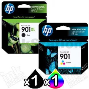 HP 901 , 901XL (CC653AA-CC656AA) Ink Cartridges - Ink Station